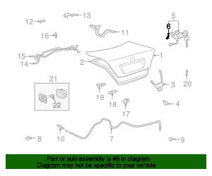 Genuine Toyota Cylinder & Keys Snap part# 69759-06020 for 1992-2011 ...