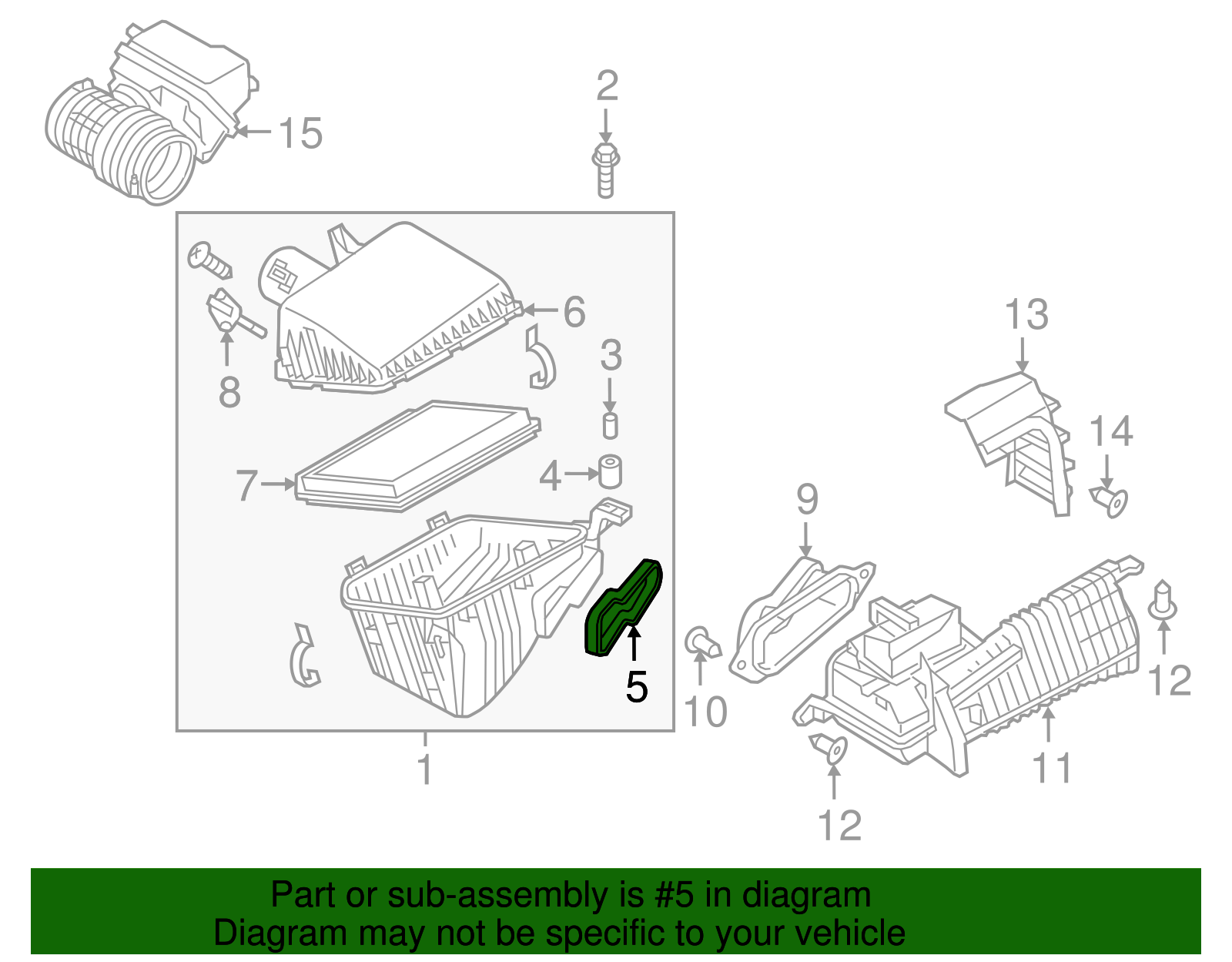 2011-2020 Infiniti Air Cleaner Assembly Seal 16528-1LA0B | INFINITI OF ...