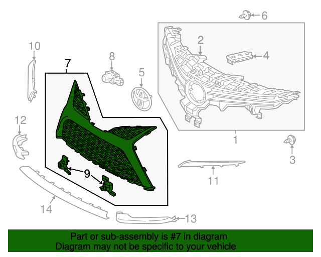 53102-06630 - Grille 2021-2024 Toyota Camry | AutoNationParts.com