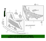 52712-06100 - Grille Molding (Right, Front) - 2018-2021 Toyota Camry ...