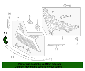 53123-06060 - Grille Molding 2018-2020 Toyota Camry | AutoNationParts.com