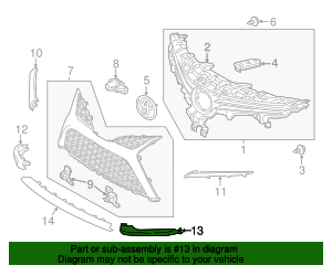 2021-2024 Toyota Camry Grille Molding - DRIVERS SIDE 53124-06250 ...