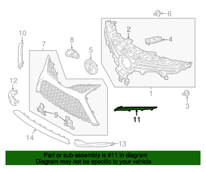 2021-2023 Toyota Camry Molding Front Bumper - DRIVERS SIDE 52713-06200 ...