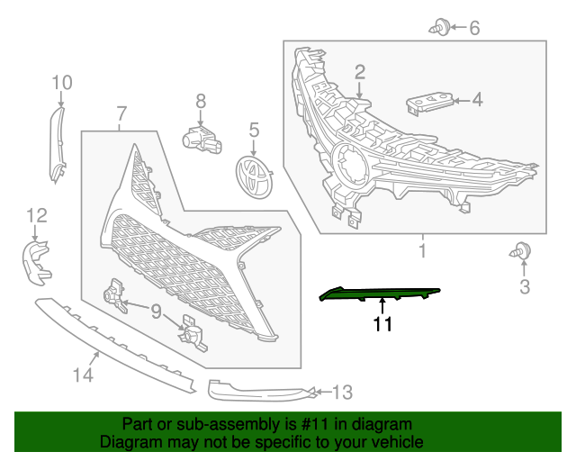 52713-06100 - Upper Molding - 2018-2023 Toyota Camry | OEM Genuine ...