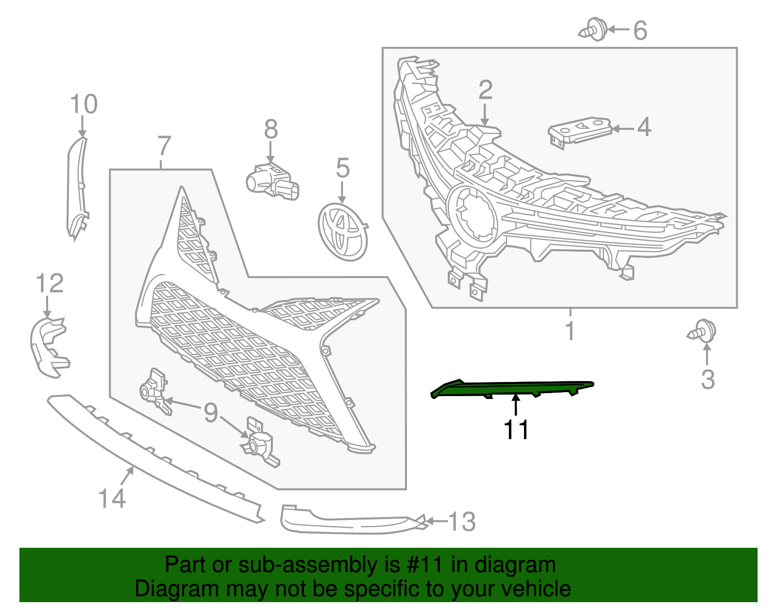 52713-06200 - Upper Molding 2021-2024 Toyota Camry | Longo Toyota Parts