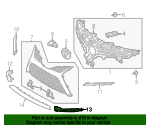 2018-2020 Toyota Camry Grille Molding (Left, Lower) 53124-06120 ...