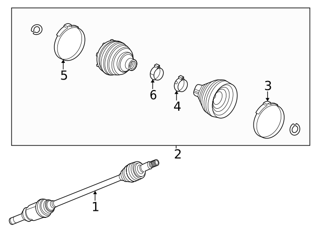2020-2024 GM Rear Half-Shaft Inner Constant Velocity Joint Boot Inner ...