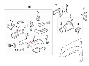2007-2017 GM Body Front Suspension Crossmember Reinforcement 25784481 ...