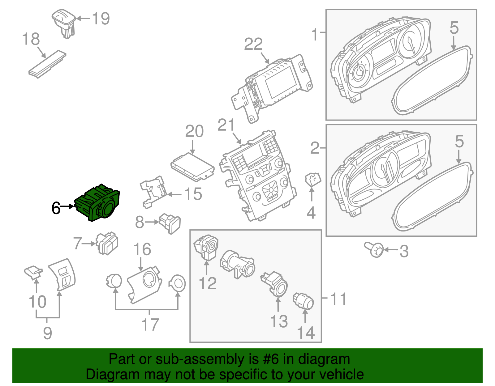 SW-6805 - High-Quality Motorcraft™ Headlight Switch for 2011-2015 Ford ...
