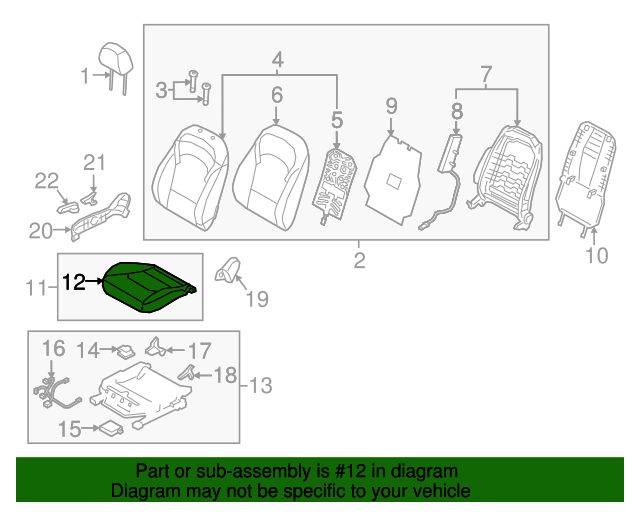 2019-2020 Hyundai Elantra GT Cushion Cover 88260-G3570-PNG | OEM Parts ...