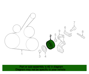 2010-2019 Nissan Idler Pulley 11927-1HC0D | Reed Nissan Parts