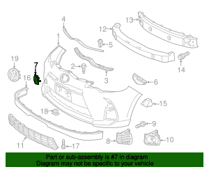 2012-2014 Toyota Prius C Tow Eye Cap 52127-52941 | OEM Parts Online