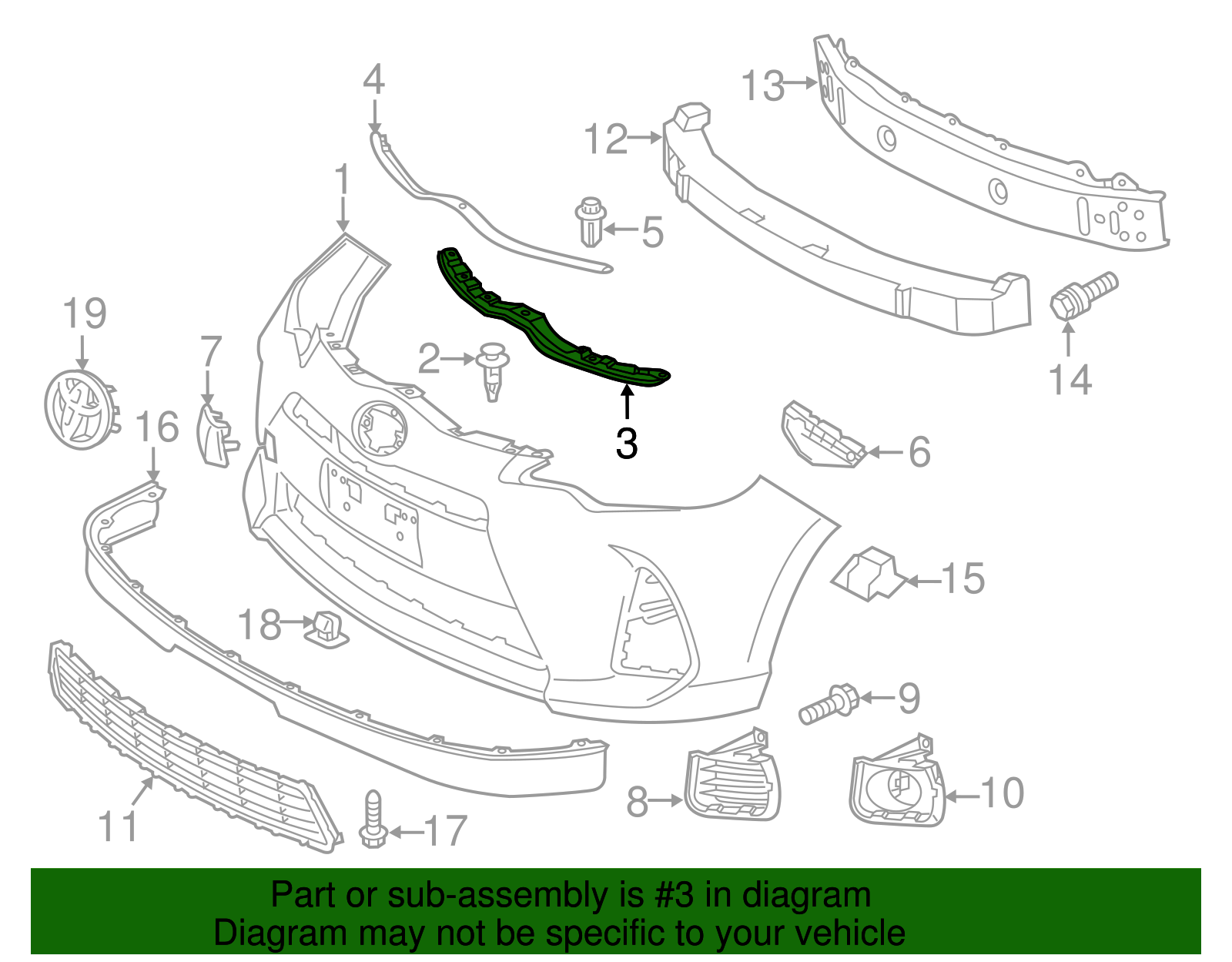 2012-2017 Toyota Prius C Upper Retainer 52521-52040 | Toyota San Diego ...