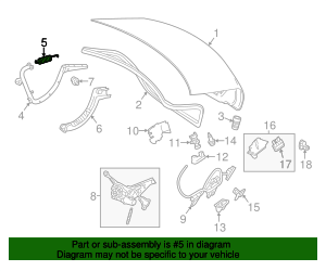 222-750-01-36 - Trunk Torque Rod 2014-2020 Mercedes-Benz | AutoNation Parts