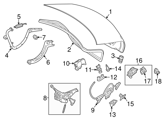 222-750-05-93-64 - Release Handle 2014-2017 Mercedes-Benz | Mercedes ...