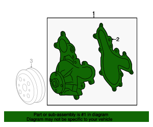 16100-09491 - Engine Water Pump 2008-2021 Lexus LX570 | AutoNationParts.com