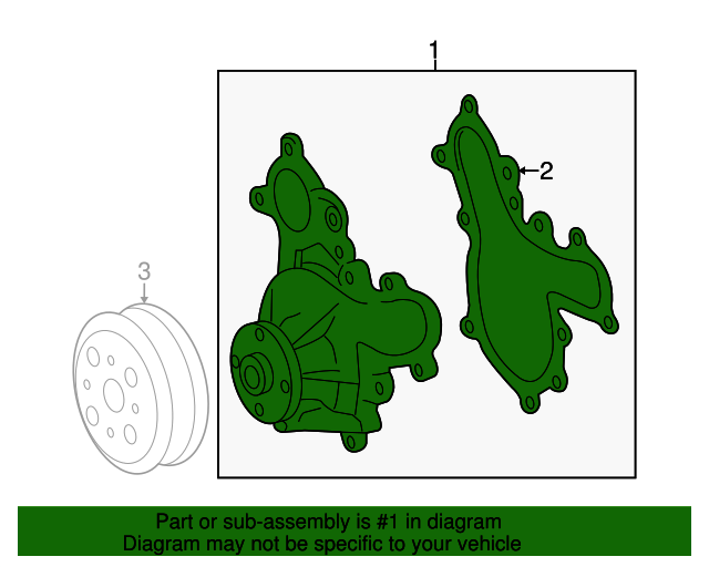 2008-2021 Lexus LX570 Water Pump Assembly 16100-09491 | OEM Parts Online