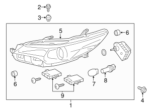 2015-2017 Toyota Camry Headlamp Assembly Right, Front Right 81110-06870 ...