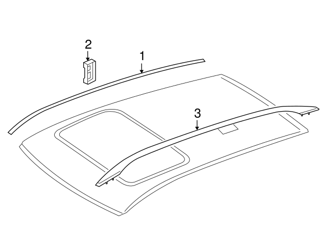 2006-2011 Mercedes-Benz Roof Molding 164-690-30-80 | MB OEM Parts