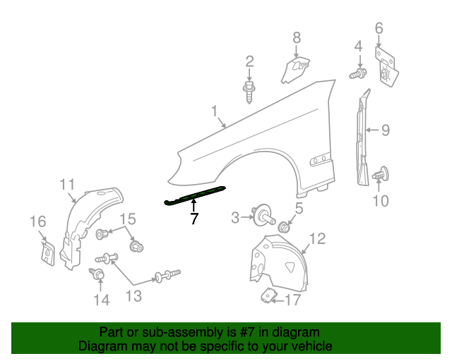 2003-2009 Mercedes-Benz Rail Insulator 211-889-02-95-27 | MB Parts Center
