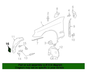 003-994-85-45 - Fog Lamp Assembly Lock Nut 2001-2020 Mercedes-Benz ...
