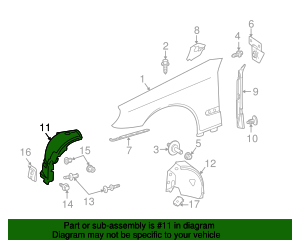 211-698-01-30 - Fender Splash Shield 2003-2009 Mercedes-Benz ...