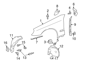 211-690-13-30 - Wheelhouse Liner 2003-2009 Mercedes-Benz | Mercedes ...