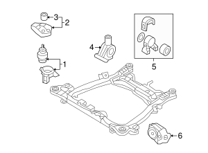 Hyundai - 21830-4D500 - Trans Mount - 2007-2008 Hyundai Entourage | OEM ...