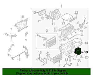 2017-2018 Mitsubishi Blower Motor 7802A327 | Mitsubishi Parts Warehouse