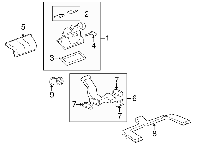 2008-2015 GM Center Duct 96476101 | GMPartsDirect.com