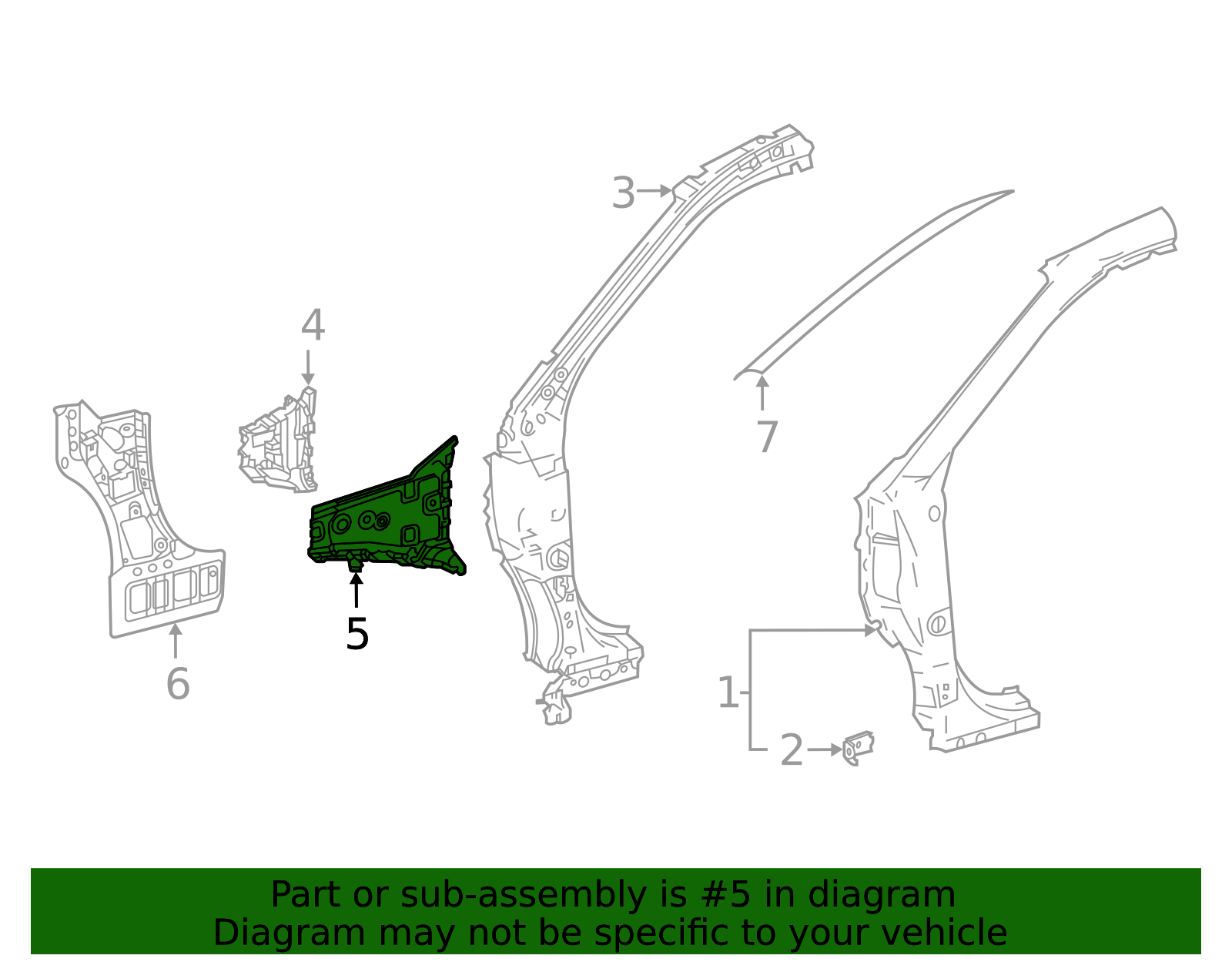 2020-2024 Toyota Highlander Gusset 61146-0E080 | Toyota Parts Center