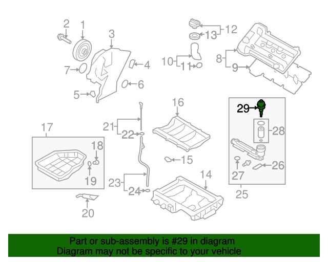 26350-3C300 - Filter Cover 2009 Kia Borrego | Kia.Parts Store