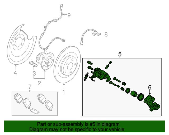4605C044 - Caliper Assembly 2017-2022 Mitsubishi | Mitsubishi Direct Parts