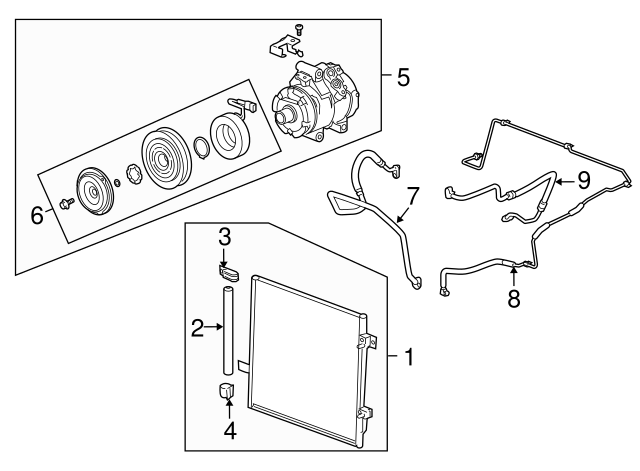 2006-2010 Hummer Air Conditioning Compressor and Condenser Hose ...