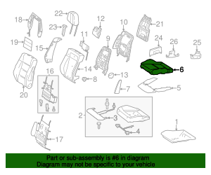 212-910-73-46-7H23 - Seat Cushion Cover 2010-2016 Mercedes-Benz ...