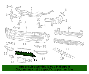 2020 Jeep Cherokee Lower Grille 68445973AA | TascaParts.com