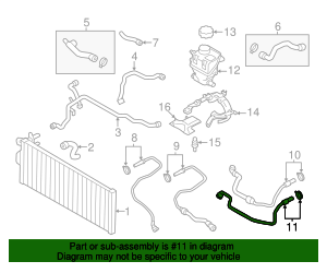 Genuine BMW 17-12-7-619-701 | Engine Coolant Hose | FREE Shipping on ...