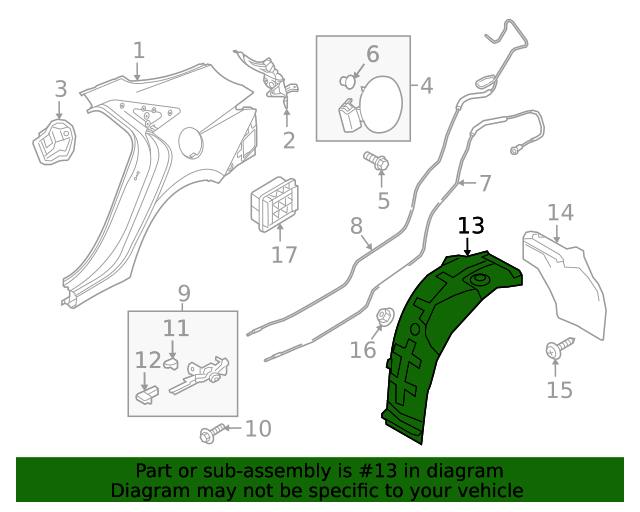 2021-2024 Hyundai Wheelhouse Liner 86822-AA000 | OEM Parts Online