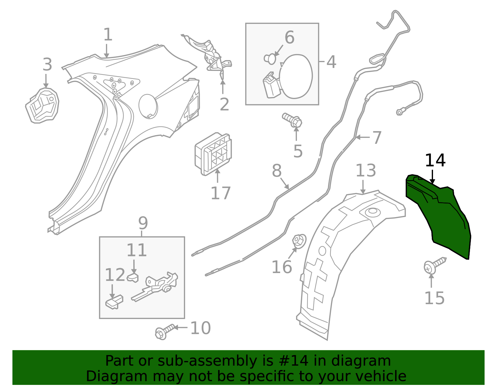 86825-AAAA0 - High-Quality Quarter Panel Splash Shield for 2024-2025 ...