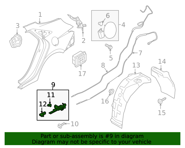 81570-3X000 - Fuel Door Release Handle 2011-2024 Hyundai ...