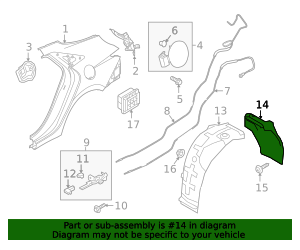 Genuine Wheelhouse Liner for 2021-2023 Hyundai Elantra | Part# 86826 ...