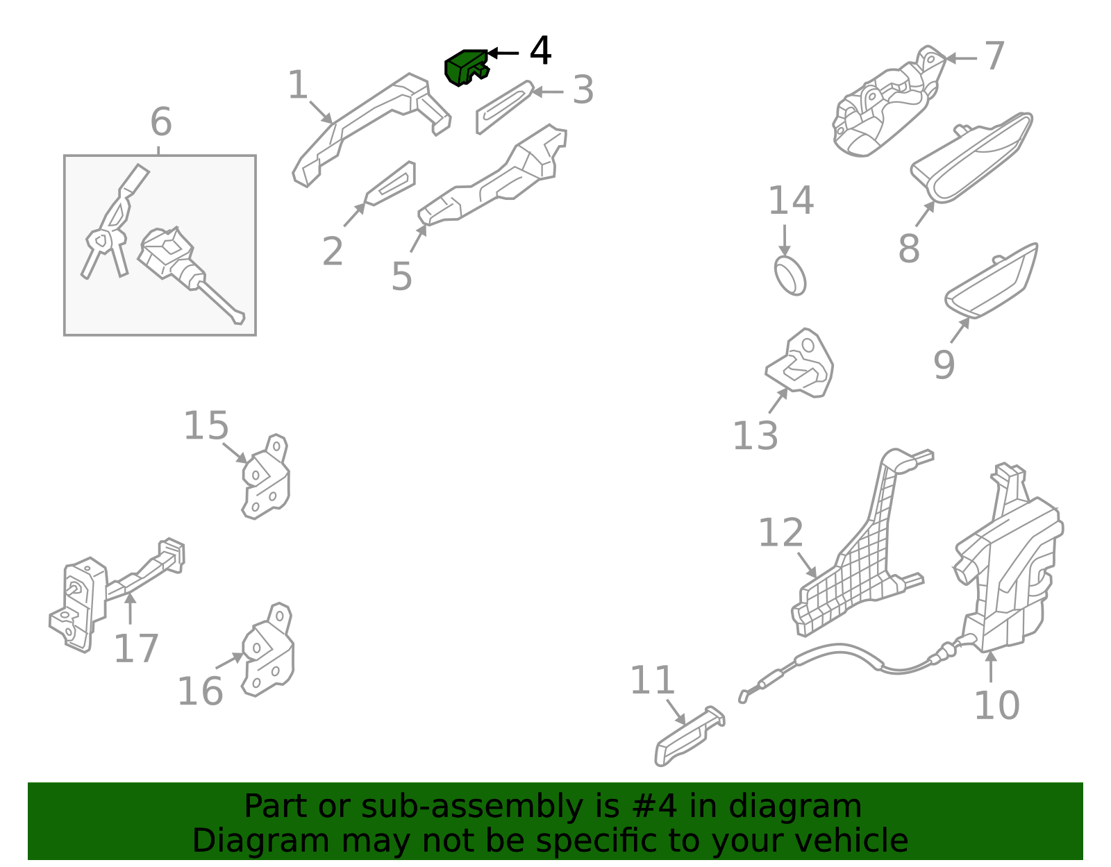 2022-2025 Hyundai Exterior Door Handle Cover 82652-N9100 | OEM Parts Online
