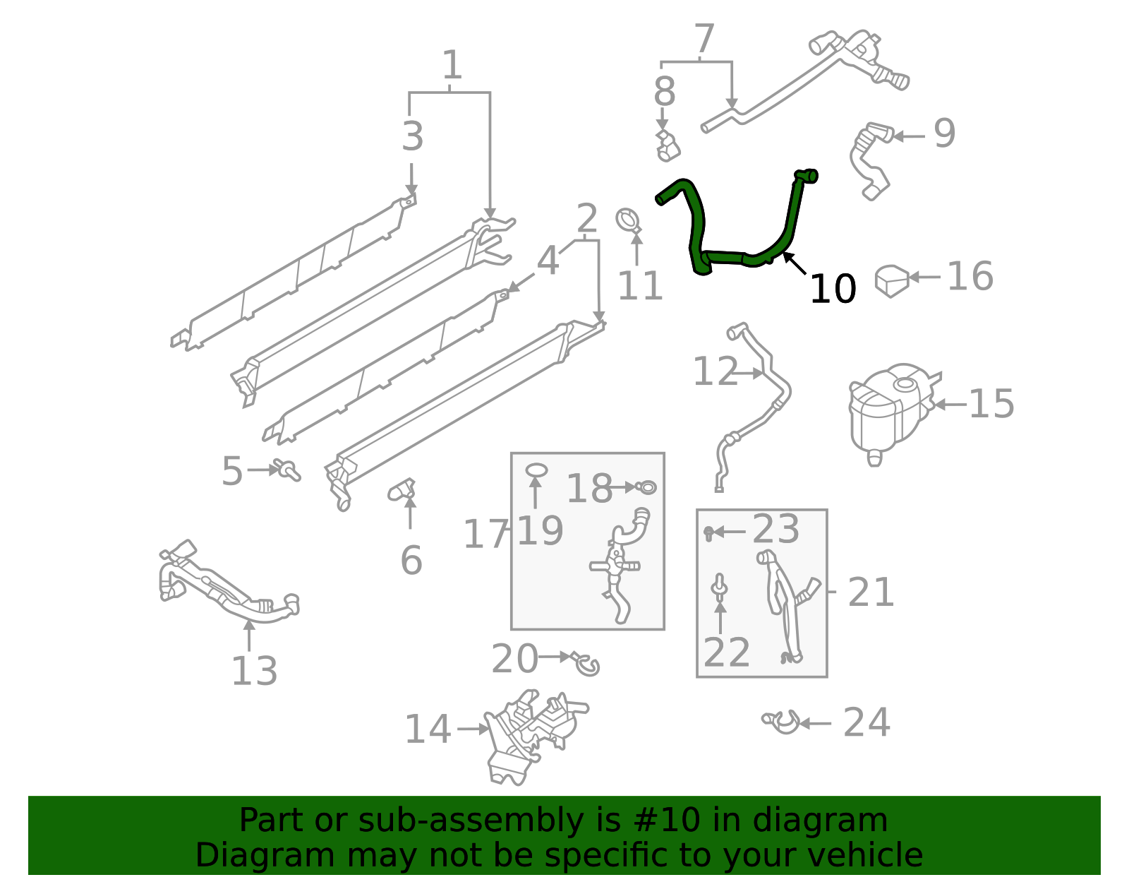 ML3Z-8A577-K - Drive Motor Battery Pack Coolant Hose 2021-2025 Ford F ...