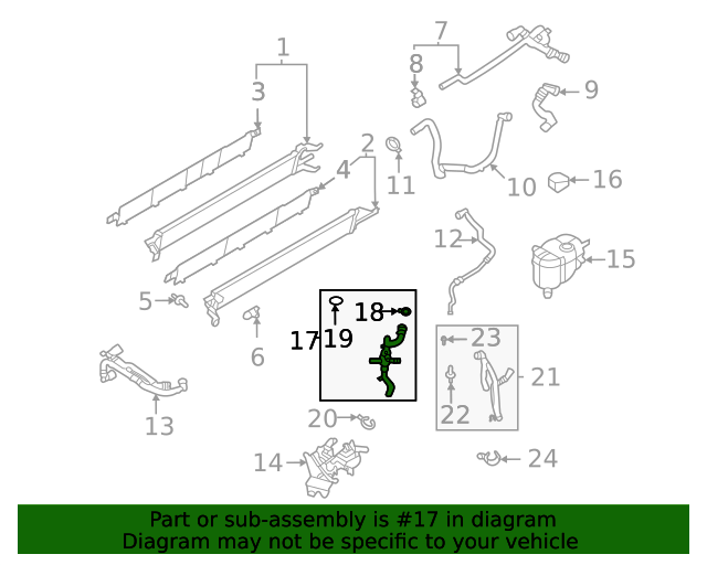 2021-2023 Ford F-150 Drive Motor Battery Pack Coolant Hose ML3Z-8C289-G ...
