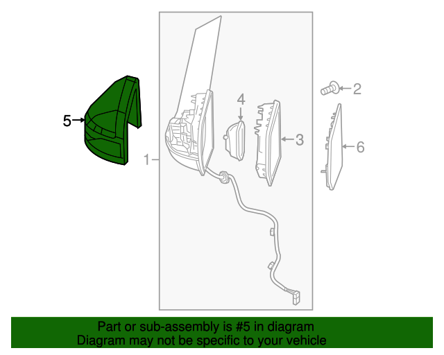 447-811-00-00-9051 - Mirror Cover 2016-2023 Mercedes-Benz Metris ...