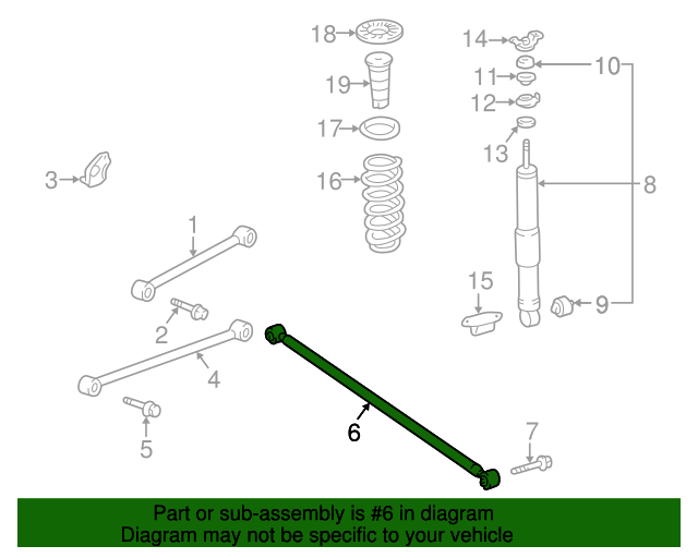 48740-60080 - Lateral Rod - 1998-2007 Lexus LX470 | MyLexusParts