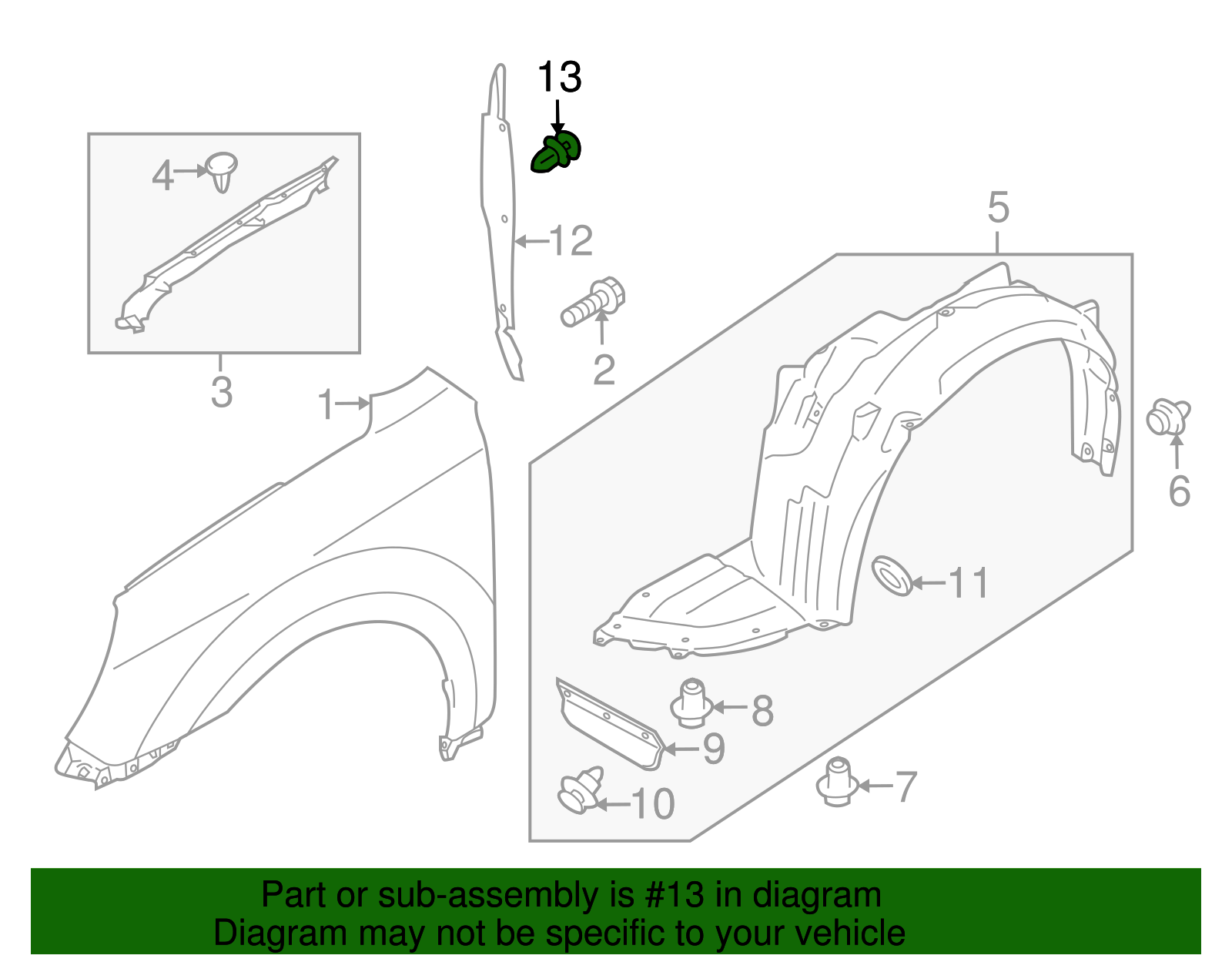 2006-2024 Subaru Insulator Clip 96050KA140 | Subaru Parts Store