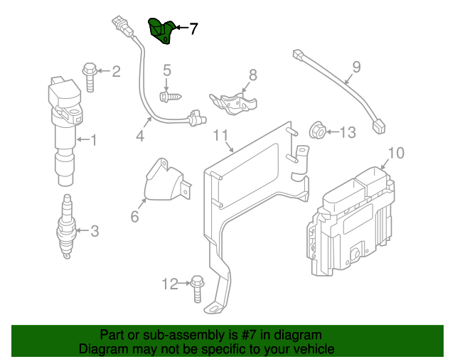 2016-2021 Kia Engine Camshaft Position Sensor 39350-2G000 | TascaParts.com