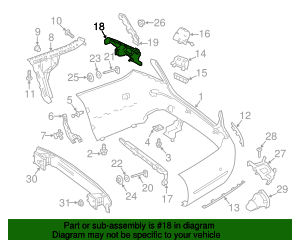 213-885-00-65 - Bumper Impact Absorber 2017-2020 Mercedes-Benz ...