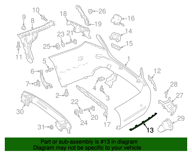2017-2020 Mercedes-Benz Bumper Trim 213-885-01-21 | Mercedes-Benz Parts ...